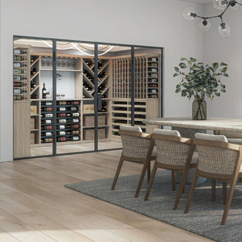 Dining Room Wine Display, Storage & Wine Cellars – Millesime Modern Cellars